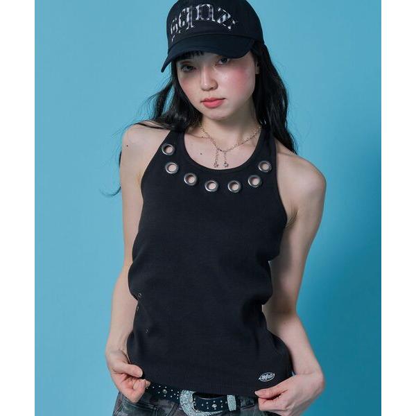 ZOZO問い合わせ番号:102038339ショップ:SEQUENZ，シークエンズブランド:SEQUENZ，シークエンズ商品名:【sqnz（エスキュンズ）】sqnz halter neck eyelet tank top / レディース タン...