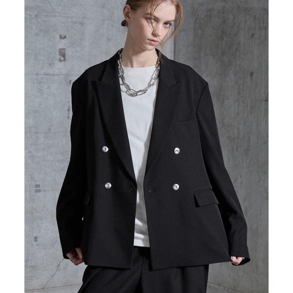 ZOZO問い合わせ番号:102038852ショップ:EMMA CLOTHES，エマ クローズブランド:SERACE，セラス商品名:【SERACE】Loose drape silver button double tailored jacke...