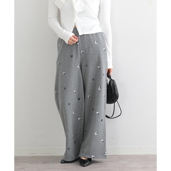 ZOZO問い合わせ番号:102038871ショップ:Spick &amp; Span，スピック アンド スパンブランド:U by SPICK&amp;SPAN，ユーバイスピックアンドスパン商品名:ルーズストレート刺繍スウェットパンツカテゴリ...