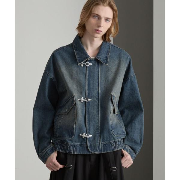 ZOZO問い合わせ番号:102038919ショップ:EMMA CLOTHES，エマ クローズブランド:cussil，クシル商品名:【cussil/クシル】ヴィンテージライク デニム ファイヤーマンブルゾンカテゴリ:ジャケット/アウター&gt...