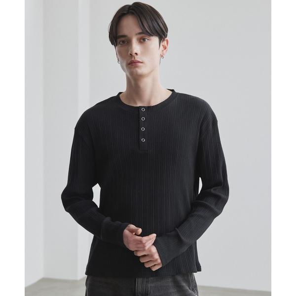 ZOZO問い合わせ番号:102038937ショップ:EMMA CLOTHES，エマ クローズブランド:LUENNA，ルエナ商品名:【LUENNA】Panel Rib Henley Neck Long Sleeve T-Shirt / パネル...