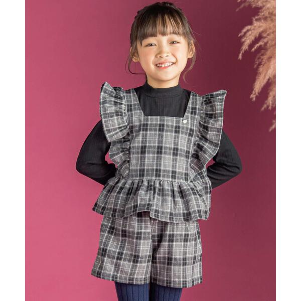 参考価格：6，930円発売時期：2023年10月コンディション：D（傷・汚れあり）傷や汚れがあるが使用には問題ないアイテム全体的：毛玉参考商品名：【店舗限定】リブ＆チェック柄レイヤード風フリルセットアップ(95~150cm)参考品番：120...