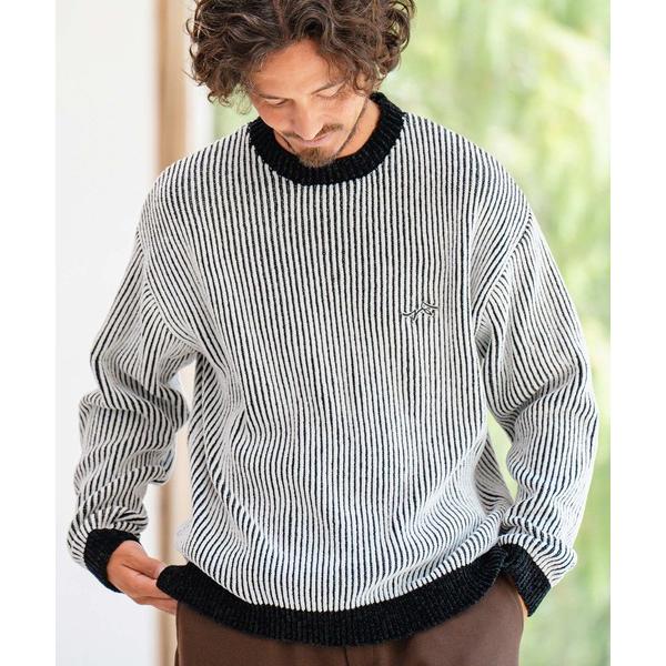 『セール実施中』参考価格：14，300円発売時期：2023年08月コンディション：A（使用感なし）数回使用した程度で使用感が感じられないアイテム参考商品名：mn2784-サイセンタク ストライプニットプルオーバー参考品番：234-1441-...