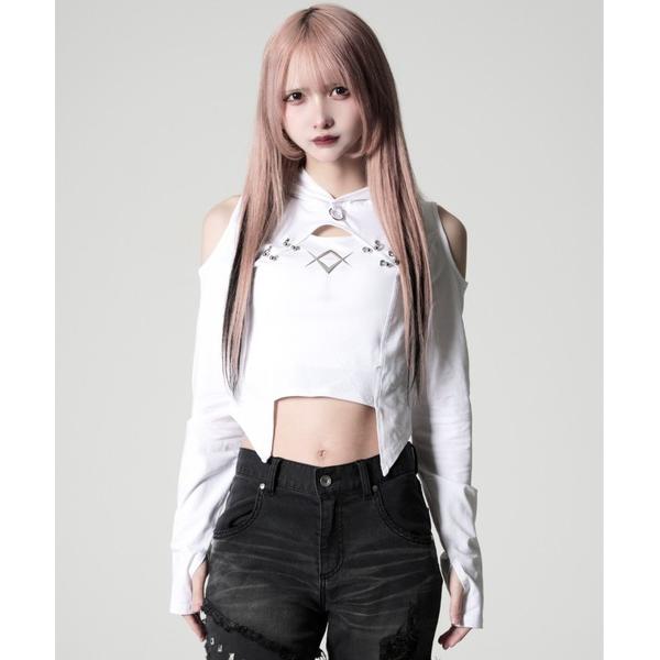 ZOZO問い合わせ番号:102073024ショップ:A'GEM/9 × .kom，エージェムナインブランド:REFLEM，レフレム商品名:『REFLEM/レフレム』フード付きオフショルトップスカテゴリ:トップス>Tシャツ/カットソーブ...