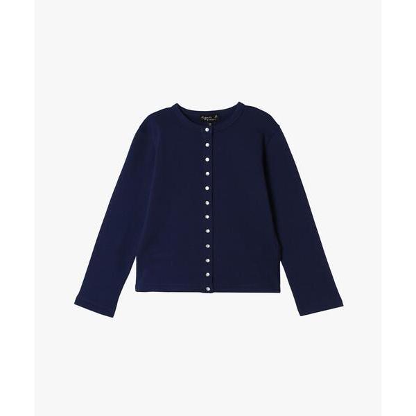 ZOZO問い合わせ番号:102106213ショップ:agnes b.，アニエスベーブランド:agnes b.，アニエスベー商品名:キッズ コットン メルトン 長袖 カーディガンプレッションカテゴリ:トップス>カーディガン/ボレロブラン...