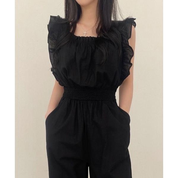 『タイムセール実施中』参考価格：5，579円発売時期：2024年02月コンディション：B（目立つ使用感なし）使用感が少ない、または気にならないアイテム前身頃：汚れ参考商品名：フリル袖 オールインワン パンツドレス参考品番：80SHUNT-0...