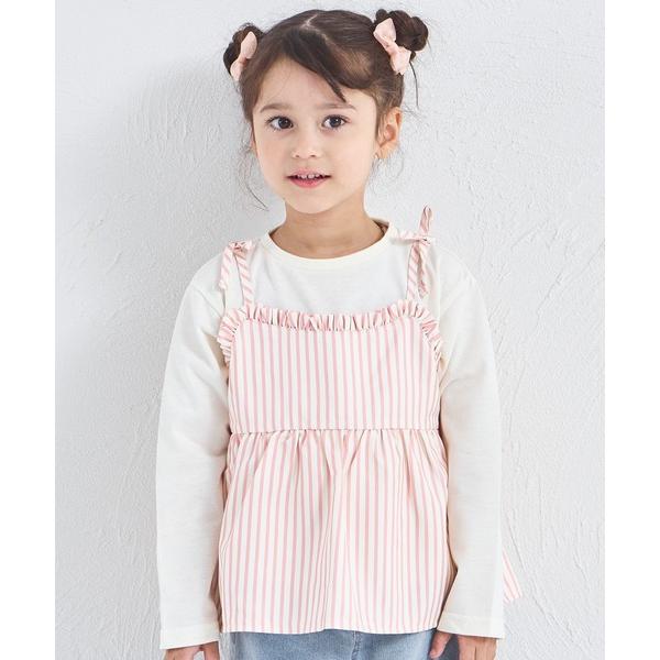 ZOZO問い合わせ番号:102139880ショップ:pairmanon，ペアマノンブランド:pairmanon，ペアマノン，coucou manon，ククゥ マノン商品名:ガールズ アソート総柄 レイヤード ロンTカテゴリ:トップス>...