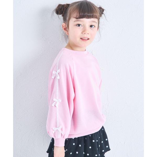 『セール実施中』ZOZO問い合わせ番号:102139899ショップ:pairmanon，ペアマノンブランド:pairmanon，ペアマノン，coucou manon，ククゥ マノン商品名:【軽やかスウェット】ガールズ レース リボン ライン...