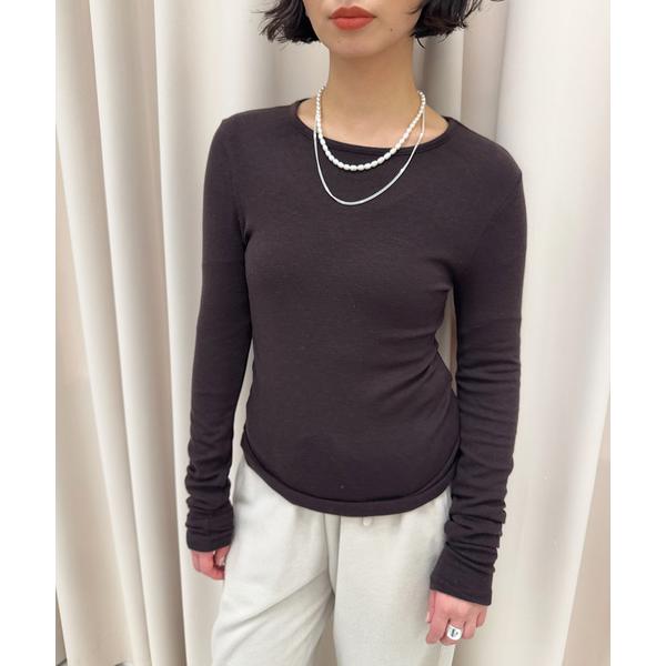 ZOZO問い合わせ番号:102139976ショップ:EDIT. FOR LULU，エディットフォールルブランド:EDIT. FOR LULU，エディットフォールル商品名:【SKIN for LULU】warm long rib teeカテゴ...