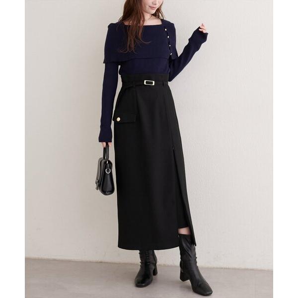 ZOZO問い合わせ番号:102140001ショップ:natural couture，ナチュラルクチュールブランド:natural couture，ナチュラルクチュール商品名:ベルト付きナロースカートカテゴリ:スカート>スカートブランド...