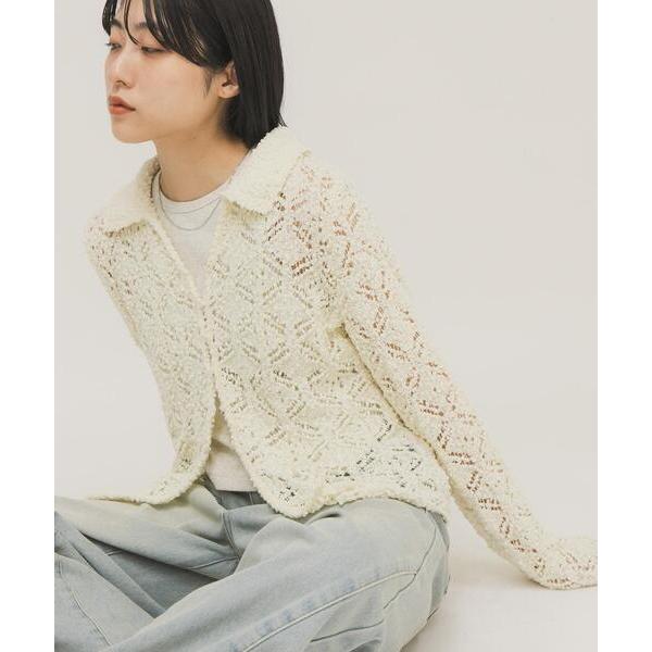 『タイムセール実施中』ZOZO問い合わせ番号:102140609ショップ:KBF，ケービーエフブランド:KBF，ケイビーエフ商品名:クロシェレースニットシャツカテゴリ:トップス>ニット/セーターブランド品番:KB26130-20250...