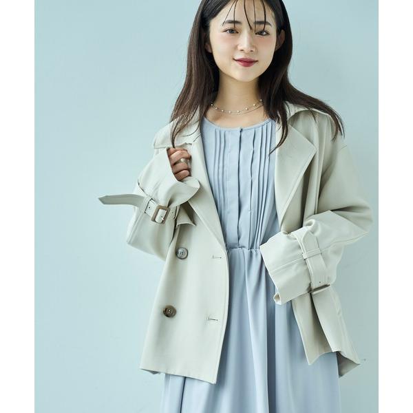 ZOZO問い合わせ番号:102140625ショップ:Auntie Rosa，アンティローザブランド:mil，ミル商品名:ショート トレンチコート 【セレモニー/オケージョン】【585145】カテゴリ:ジャケット/アウター>トレンチコー...