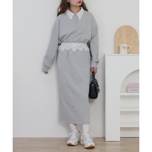 『タイムセール実施中』ZOZO問い合わせ番号:102140749ショップ:FUNALIVE，ファンアライブブランド:FUNALIVE，ファンアライブ商品名:レース襟スウェットセットアップカテゴリ:ジャケット/アウター>セットアップブラ...