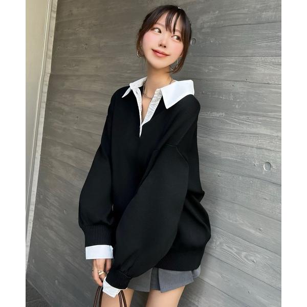 参考価格：7，989円発売時期：2025年09月コンディション：B（目立つ使用感なし）使用感が少ない、または気にならないアイテム首周り・袖口：汚れ参考商品名：ワンホン女子のAWトレンド♪シャツ襟ドッキングポロニットプルオーバー参考品番：41...