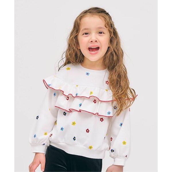 『タイムセール実施中』ZOZO問い合わせ番号:102175102ショップ:F.O.Online Store，エフオーオンラインストアブランド:apres les cours，アプレレクール商品名:フラワー・無地メロウフリルトレーナー_ジュニ...