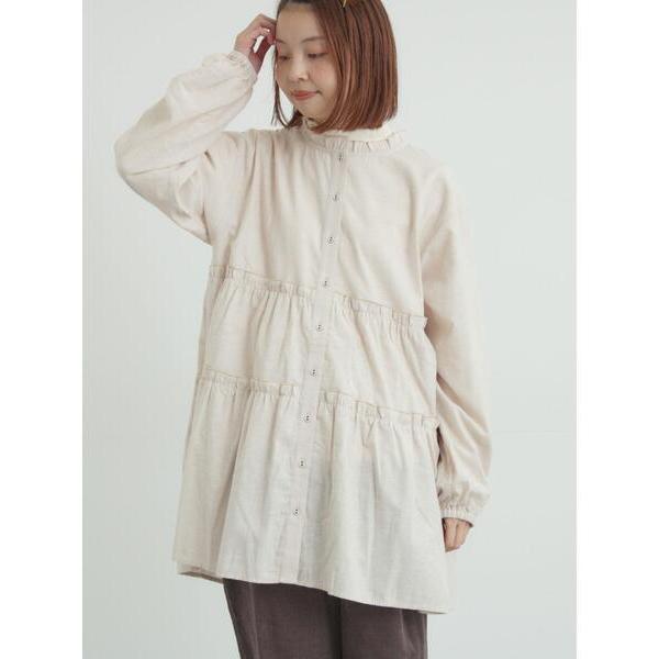 『セール実施中』ZOZO問い合わせ番号:102175149ショップ:Samansa Mos2，サマンサ モスモスブランド:Samansa Mos2，サマンサ モスモス商品名:柄アソートティアードフリルチュニックカテゴリ:トップス>シャ...