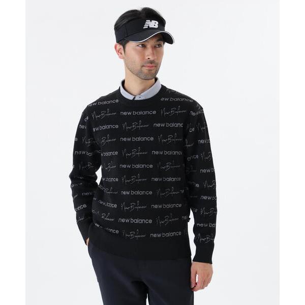 『セール実施中』ZOZO問い合わせ番号:102175202ショップ:the HOUSE，ザハウスブランド:New Balance Golf，ニューバランスゴルフ商品名:【new balance golf】ロゴラッピングペーパー柄 クルーネッ...