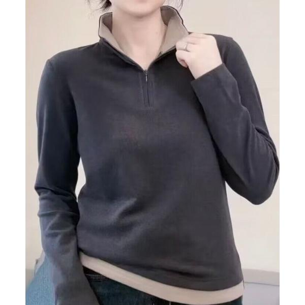 『タイムセール実施中』ZOZO問い合わせ番号:102175549ショップ:ENAF，エナフブランド:SallyLunn，サリーラン商品名:スタンドカラーハーフジップトップスカテゴリ:トップス>Tシャツ/カットソーブランド品番:SLP-...