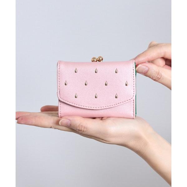 ZOZO問い合わせ番号:102175693ショップ:COMMON WARE，コモンウェアブランド:Sunny Side，サニーサイド商品名:Sunny Side サニーサイド：苺 いちご　３つ折がま口ミニ財布カテゴリ:財布/小物>財布...