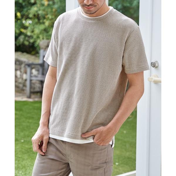 ZOZO問い合わせ番号:102175774ショップ:ikka LOUNGE，イッカラウンジブランド:ikka，イッカ商品名:【雑誌MonoMax5月号掲載】冷感ドライワッフルフェイクT「小泉孝太郎さん着用モデル」カテゴリ:トップス>T...