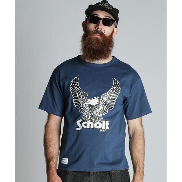 ZOZO問い合わせ番号:102176073ショップ:SCHOTT，ショットブランド:schott，ショット商品名:Schott/ショット/GLITTER EAGLE COMPACT T-SHIRT/グリッター イーグル コンパクト Tシャツ...