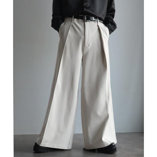 ZOZO問い合わせ番号:102176374ショップ:Art re A，アトリエブランド:welise，ウェライズ商品名:【welise-TSUKUROI-】WOOL MIX 540gTR Deep 1Tuck Wide Buggy Slac...