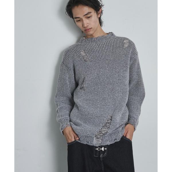 ZOZO問い合わせ番号:102176709ショップ:Auntie Rosa，アンティローザブランド:BLANK HOTEL，ブランクホテル商品名:Crushed Plating Knit Pullover / クラッシュプレーティングニット...