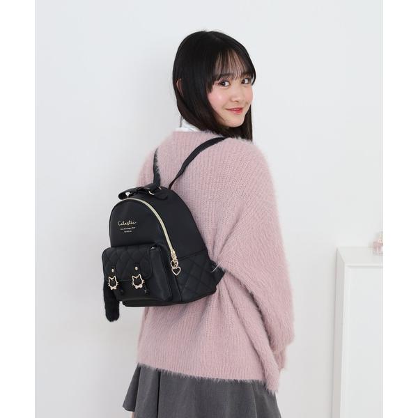 ZOZO問い合わせ番号:102176722ショップ:FUNALIVE，ファンアライブブランド:FUNALIVE，ファンアライブ商品名:Coboca+合皮キルトネコバックルミ ニDパック　KIDSカテゴリ:バッグ>バックパック/リュック...