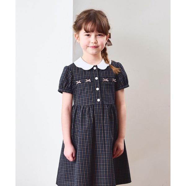 ZOZO問い合わせ番号:102180090ショップ:CHOPIN，ショパンブランド:CHOPIN，ショパン商品名:【姉妹でお揃いに】ダークチェックミニリボンワンピース（キッズ/110〜130cm）カテゴリ:ワンピース/ドレス>ワンピー...