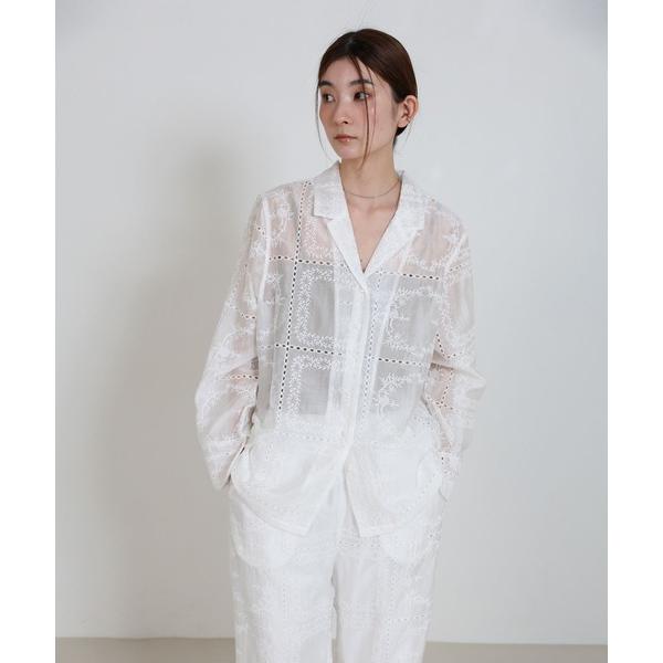 ZOZO問い合わせ番号:102180269ショップ:select MOCA，セレクトモカブランド:select MOCA，セレクトモカ商品名:パッチワークエンブロイダリーシャツジャケット【セットアップ可】カテゴリ:トップス>シャツ/ブ...