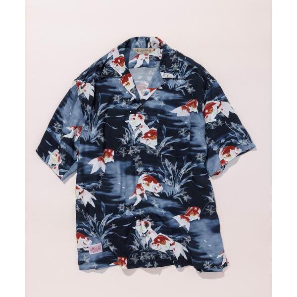 ZOZO問い合わせ番号:102180289ショップ:SCHOTT，ショットブランド:schott，ショット商品名:Schott×PJ/ショット×パイナップルジュース/GOLDFISH RAYON SHIRT/ゴールドフィッシュ レーヨンシャ...