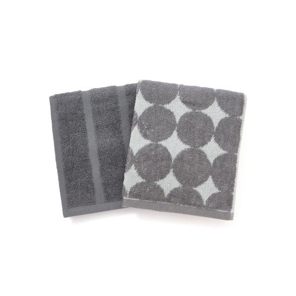 ZOZO問い合わせ番号:102218192ショップ:Francfranc，フランフランブランド:Francfranc，フランフラン商品名:ヴァレセットフェイスタオル ドット グレー 2枚セット 新生活 引っ越し 34×80cmカテゴリ:イン...