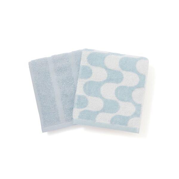 ZOZO問い合わせ番号:102218199ショップ:Francfranc，フランフランブランド:Francfranc，フランフラン商品名:ヴァレセットフェイスタオル ウェーブ ブルー 2枚セット 新生活 引っ越し 34×80cmカテゴリ:イ...