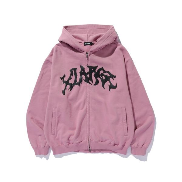 ZOZO問い合わせ番号:102222476ショップ:XLARGE，エクストララージブランド:XLARGE，エクストララージ商品名:DISTORTED LOGO ZIP UP HOODED SWEATSHIRTカテゴリ:トップス>パーカ...