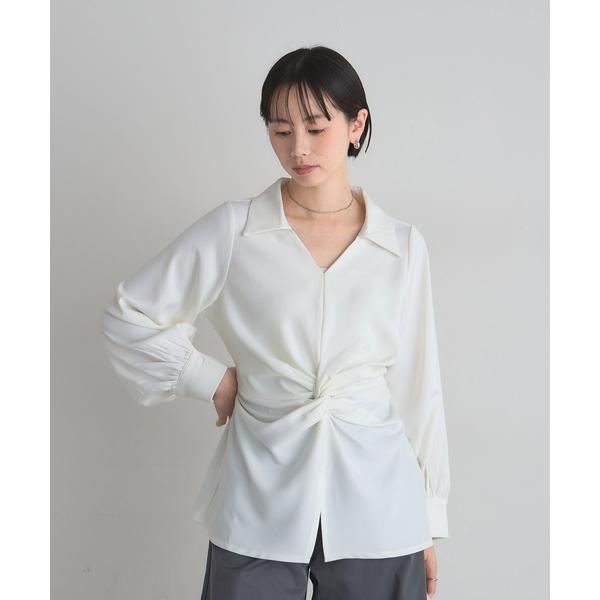 ZOZO問い合わせ番号:102222627ショップ:tocco closet／&amp;. NOSTALGIA，トッコ　クローゼット　／　アンドドットノスタルジアブランド:ARVELLIA，アルベリア商品名:KNOT DRAPE BLOUS...