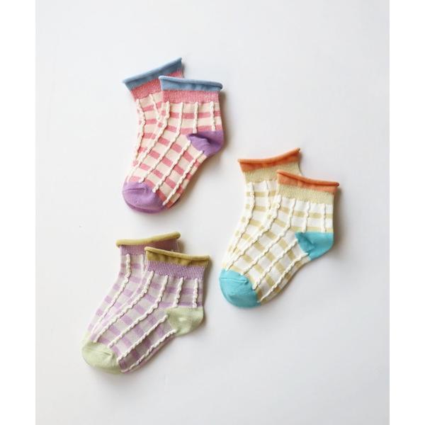 ※このアイテムは返品・交換対象外商品です。ZOZO問い合わせ番号:102223586ショップ:MAZEMAZE，マゼマゼブランド:stample，スタンプル商品名:ふっくらチェックショートソックス【３足セット】カテゴリ:レッグウェア>...