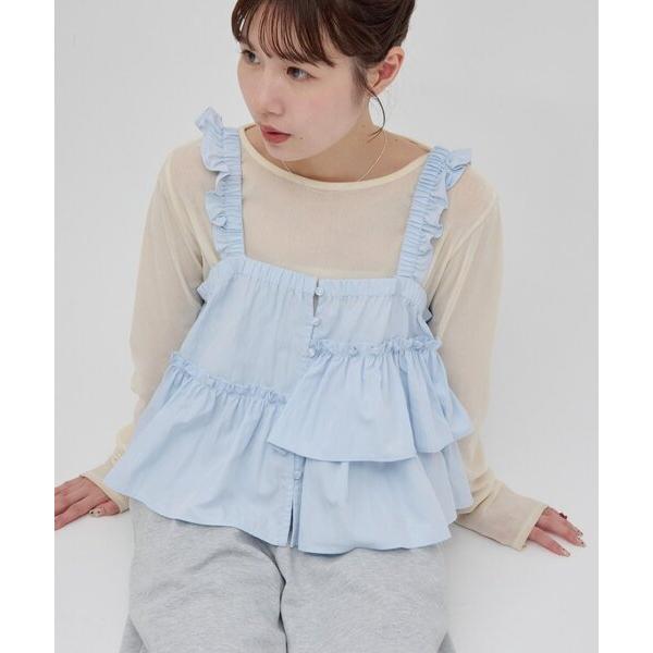 ZOZO問い合わせ番号:102223660ショップ:DISCOAT，ディスコートブランド:DISCOAT，ディスコート商品名:【umm.】アシメフリルキャミブラウスカテゴリ:トップス>シャツ/ブラウスブランド品番:DCU1061104...