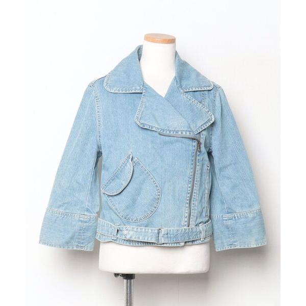 『タイムセール実施中』参考価格：35，200円発売時期：2011年12月コンディション：C（やや使用感あり）使用感があり、やや気になる傷や汚れがあるアイテム首周り：色あせ前身頃：汚れ袖：色移り付属品：ベルト参考商品名：デニムライダースジャケ...