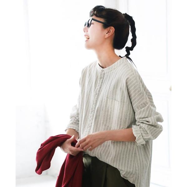 参考価格：9，500円発売時期：2023年09月コンディション：A（使用感なし）数回使用した程度で使用感が感じられないアイテム参考商品名：しのぎ模様のストライプシャツ参考品番：t9a0149【商品に関する注意事項】・こちらの商品画像は、実物...