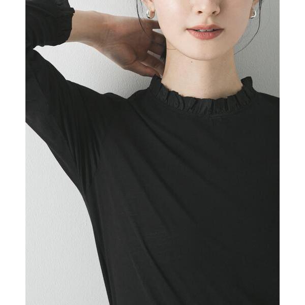 ZOZO問い合わせ番号:102257687ショップ:URBAN RESEARCH，アーバンリサーチブランド:URBAN RESEARCH，アーバンリサーチ商品名:フリルデザインシアーカットソーカテゴリ:トップス>Tシャツ/カットソーブ...