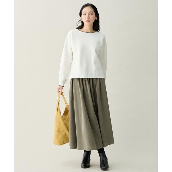 ZOZO問い合わせ番号:102258291ショップ:L size ONWARD（大きいサイズ），エルサイズ　オンワードブランド:ANY，エニィ商品名:【2SET】バイカラーニット×スエードライクスカートセットカテゴリ:ジャケット/アウター&...