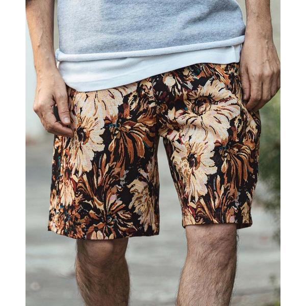 ZOZO問い合わせ番号:102258387ショップ:CAMBIO，カンビオブランド:CAMBIO，カンビオ商品名:mp14470- Botanical Gobelin Textile Short Pants ゴブラン織りショートパンツ(S6...