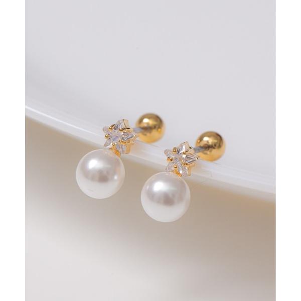 ※このアイテムは返品・交換対象外商品です。ZOZO問い合わせ番号:102259249ショップ:COLLARS，カラーズブランド:LINFA　，リンファ商品名:ステンレスポスト　スター×パール　ワンポイントピアス 0.8mmカテゴリ:アクセサ...