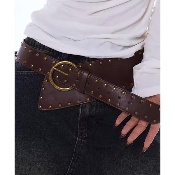 『タイムセール実施中』ZOZO問い合わせ番号:102259274ショップ:RiNc，リンクブランド:BARELY BLUE，ベアリーブルー，RiNc，リンク商品名:【 BARELY BLUE / ベアリーブルー 】 ワイド スタッズ ベルト...