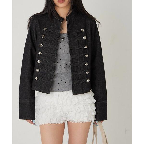 ZOZO問い合わせ番号:102259480ショップ:WHO'S WHO gallery，フーズフーギャラリーブランド:WHO'S WHO gallery，フーズフーギャラリー商品名:ナポレオンデニムジャケットカテゴリ:ジャケット/アウター&...