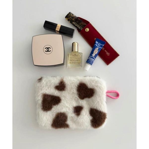 『タイムセール実施中』ZOZO問い合わせ番号:102260945ショップ:Auntie Rosa，アンティローザブランド:leune，ルネ商品名:ハートダルメシアンファーポーチ/化粧ポーチ/マルチポーチカテゴリ:財布/小物>ポーチブラ...