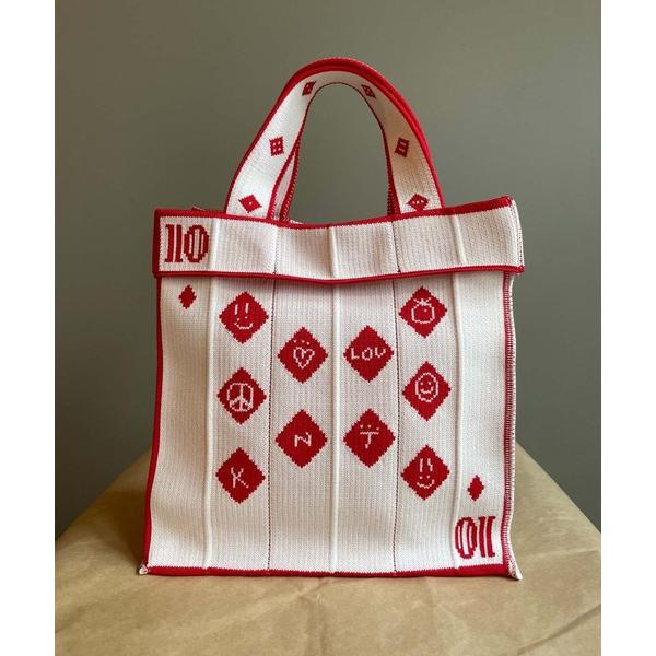 ZOZO問い合わせ番号:102269025ショップ:KNT365，ケイエヌティサンロクゴブランド:KNT365，ケイエヌティサンロクゴ商品名:Co-Knitty Trump Redカテゴリ:バッグ>ハンドバッグブランド品番:KNB00...