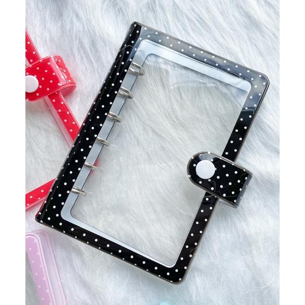 ZOZO問い合わせ番号:102270119ショップ:SPINNS，スピンズブランド:SPINNS，スピンズ商品名:【nini toys/ニニトイズ】≪MERING/メリング≫クリア6穴バインダー/シール帳/ドットカテゴリ:雑貨/ホビー&gt...