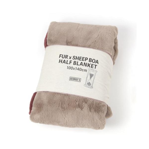 『タイムセール実施中』ZOZO問い合わせ番号:102304146ショップ:GEORGE'S，ジョージズブランド:GEORGE'S，ジョージズ商品名:[100x140cm] ファーシープ ハーフケットカテゴリ:インテリア>ブランケットブ...
