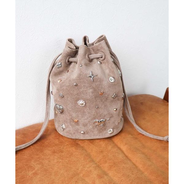 ZOZO問い合わせ番号:102305621ショップ:Three Four Time，スリーフォータイムブランド:Three Four Time，スリーフォータイム商品名:スエードスタッズドロストＢＡＧカテゴリ:バッグ>ハンドバッグブラ...